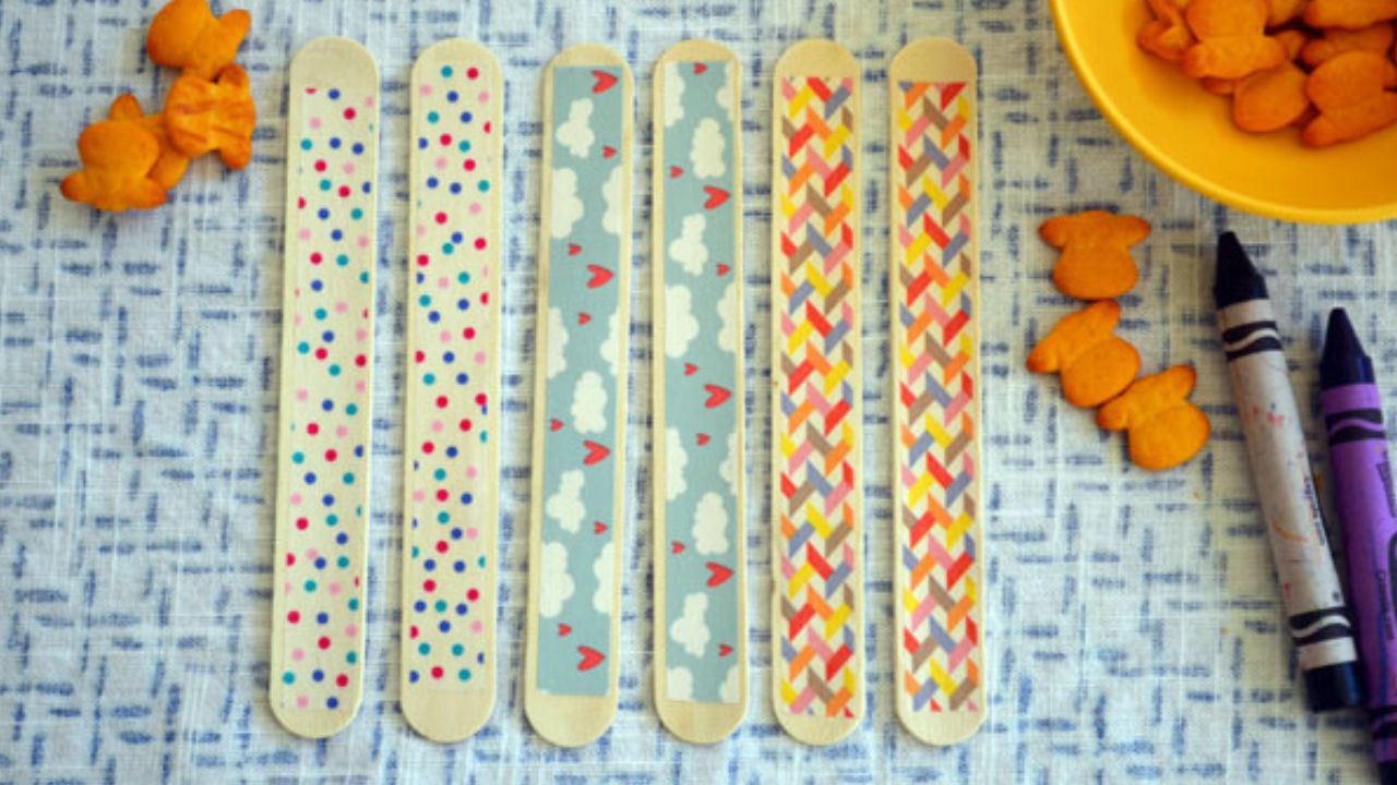 DIY Toddler Sensory Games Using Popsicle Sticks & Washi Tape - The Baby ...