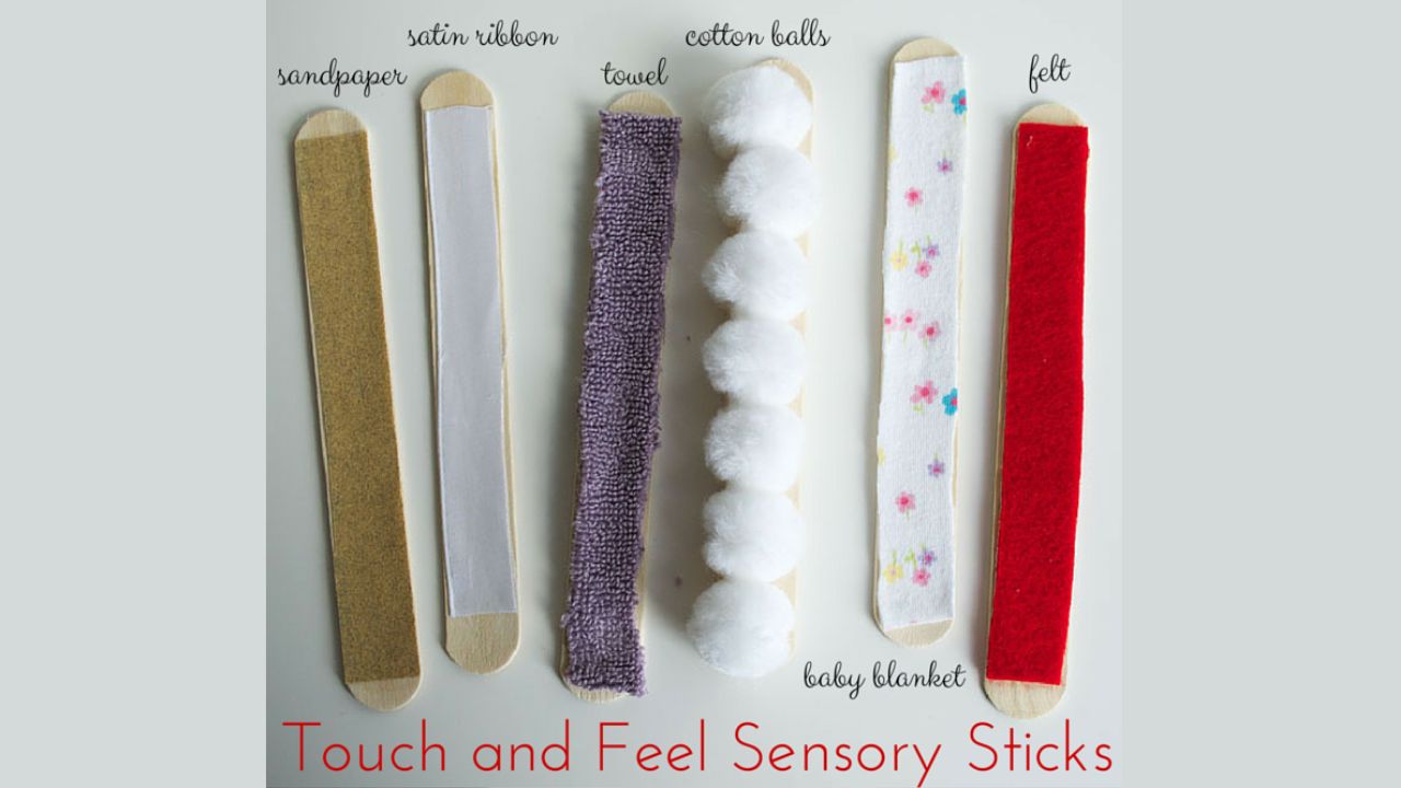 Touch and Feel Sensory Sticks - The Baby Bump Diaries